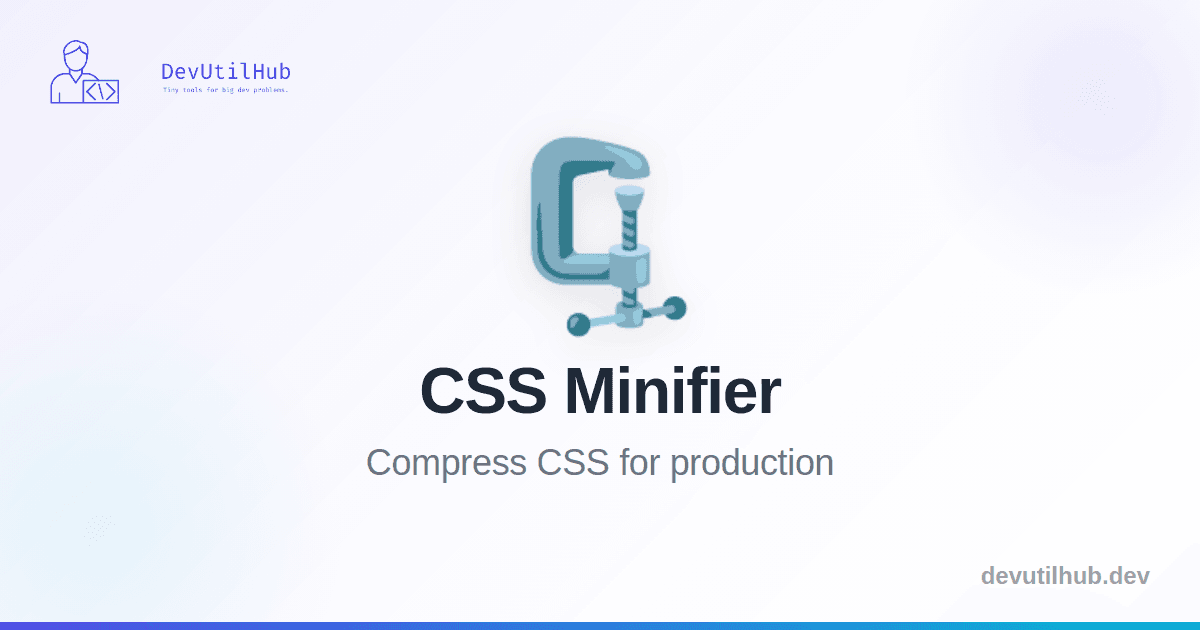 Minify CSS Online - Free CSS Compressor & Optimizer | DevUtilHub